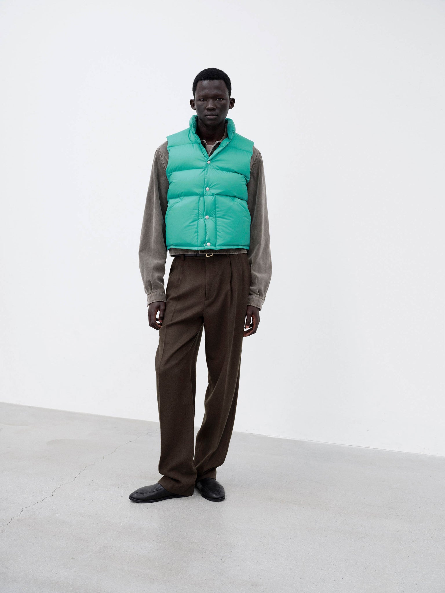 Auralee Men Super Light Nylon Ripstop Down Vest Jade Green – OKURA