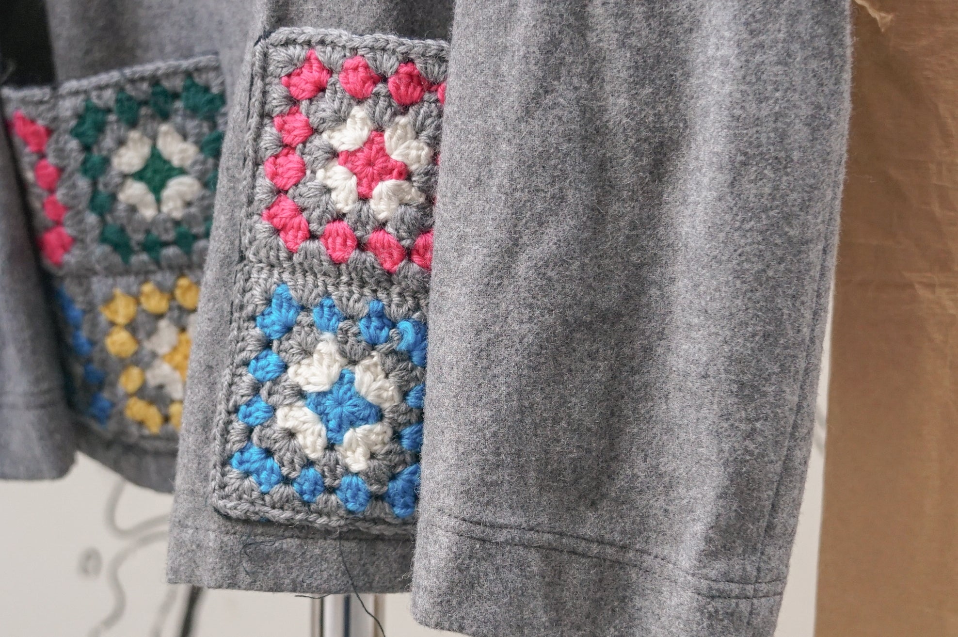 Beauty & Youth By Tube Crochet Pocket Jacket Grey *Preowned* – OKURA