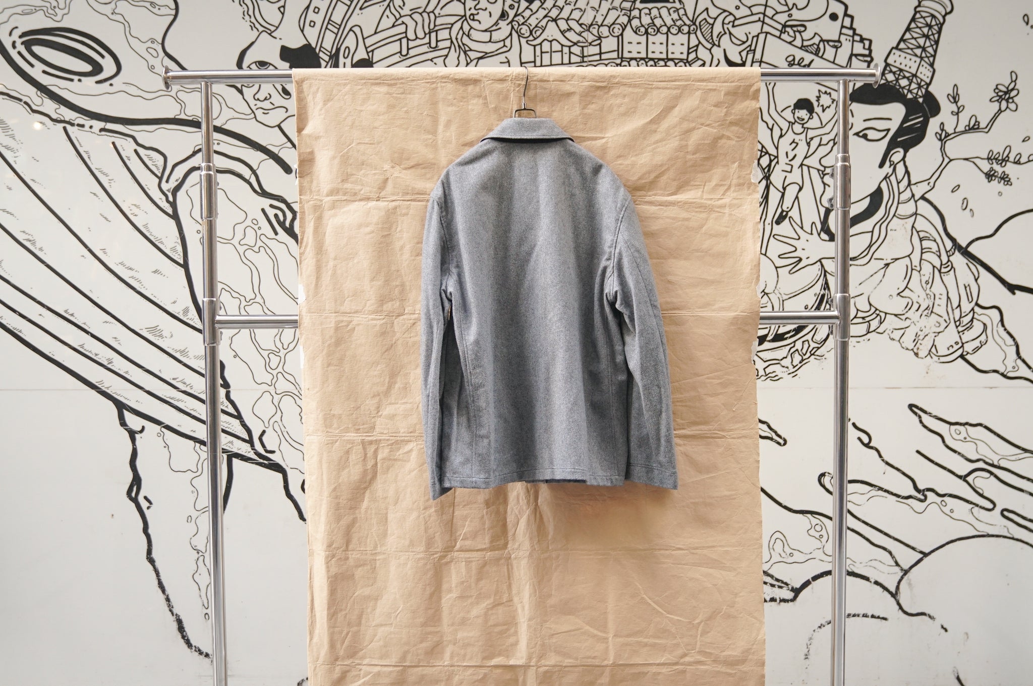 Beauty & Youth By Tube Crochet Pocket Jacket Grey *Preowned* – OKURA